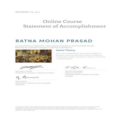 Statement of Accomplishment-Stanford University | PDF