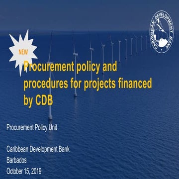 Overview of CDB's new Procurement Framework | PDF