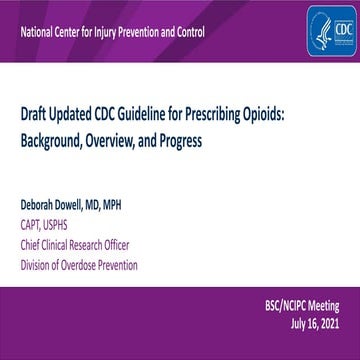 draft update cdc guidlines for prescribing | PPT