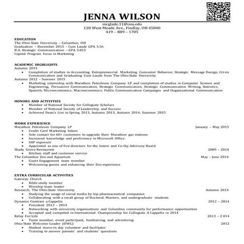 Resume - Jenna Wilson | DOCX