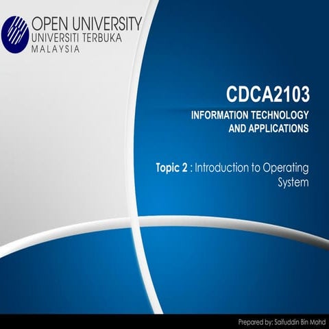 CDCA2103 - Topic 2 | PPT