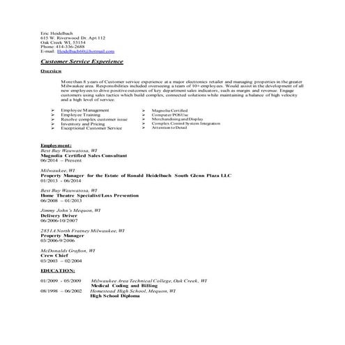 Eric Resume 2015 | DOCX