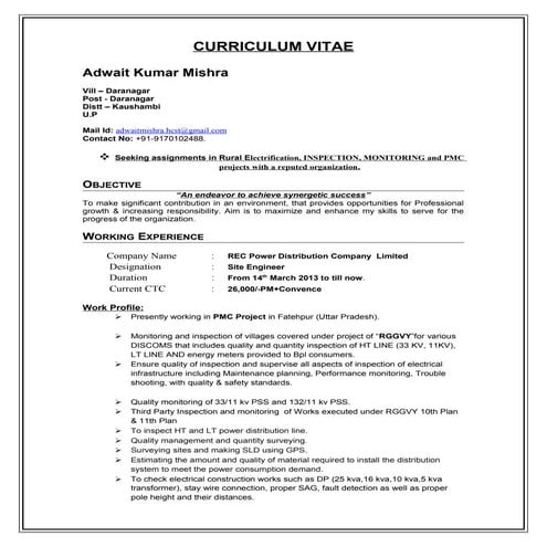 Aashish CV | DOC