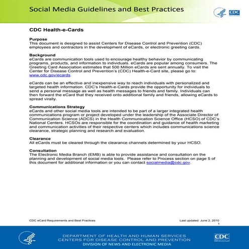 Cdc health e cards | PDF