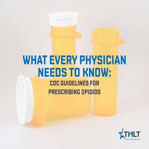 CDC Guidelines for Prescribing Opioids | PDF
