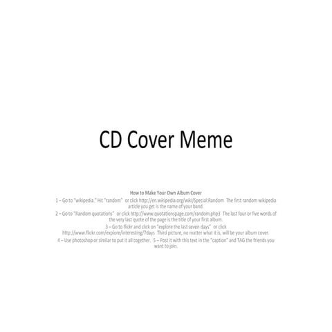 Cd cover meme | PPTX