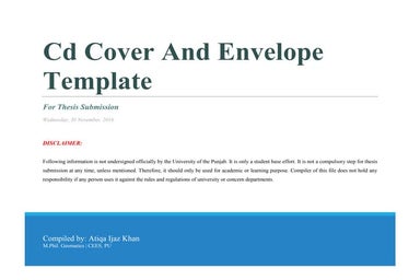 Cd Cover Template Powerpoint