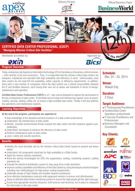 CERTIFIED DATA CENTRE PROFESSIONAL | PDF | IT and Internet Support | Internet