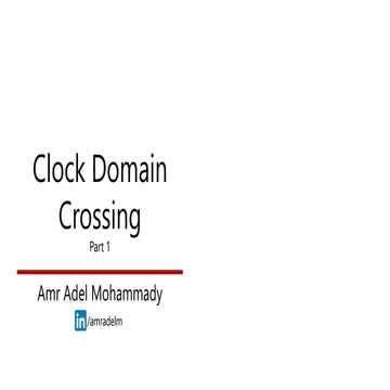 Clock Domain Crossing Part 1 - Intro and MTBF | PDF