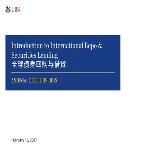 Introduction to International Repo Market 3 | PDF