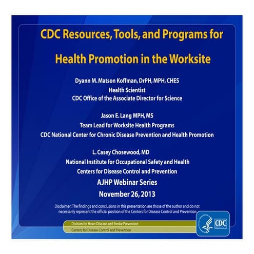 CDC resources | PDF | Healthcare Industry | Industries