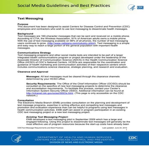 Cdc text messaging guide | PDF