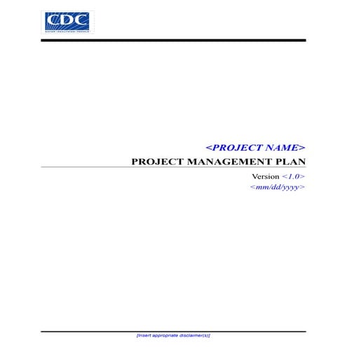 Cdc up project_management_plan_template | DOC