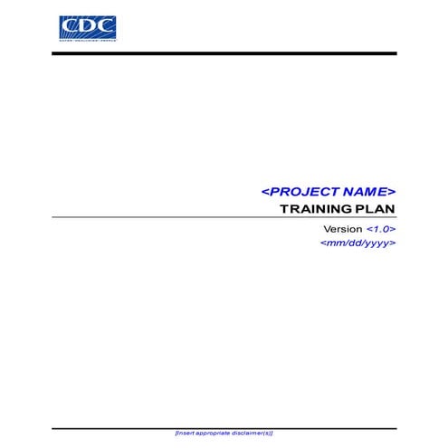 Cdc up training_plan_template | DOCX | Desktop Publishing | Computer ...