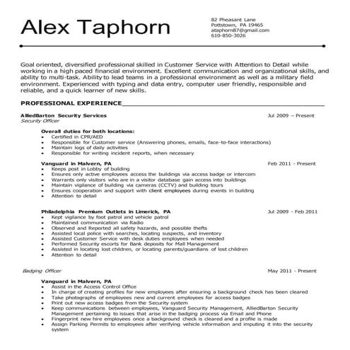 Alex Resume | DOCX