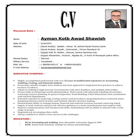 Ayman CV | PDF
