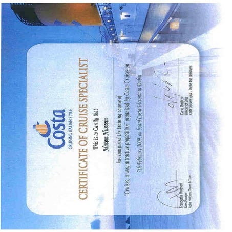 Costa Cruising Certificate.PDF