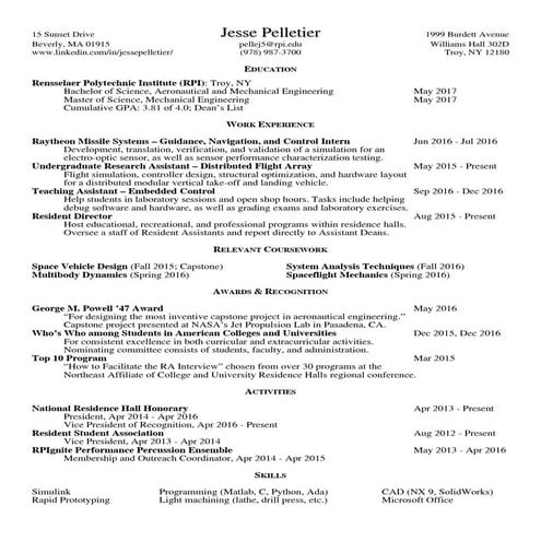 Jesse Pelletier Resume | PDF