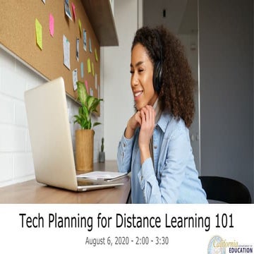 Tech Planning for Distance Learning 101 | PPT