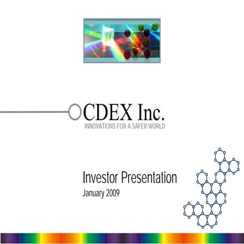 CDEX Inc Investors Presentation | PDF