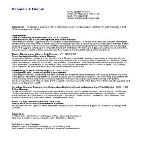 Resume for Deborah Giroux 2014 | PDF