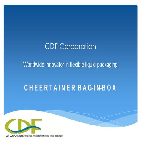 CDF Cheertainer Bag-in-Box Flexible Packaging | PDF