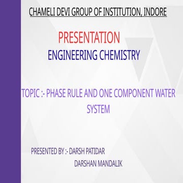 Phase diagram of a one component system ( water system ) | PPTX