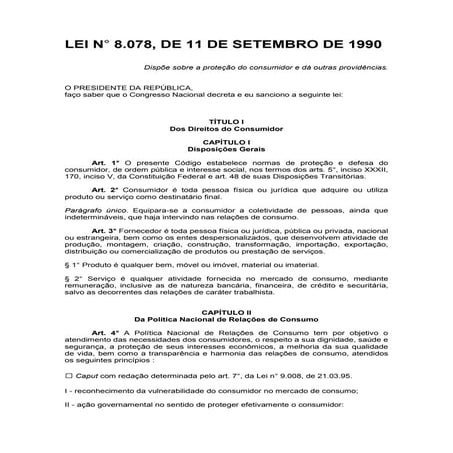 Código de defesa consumidor | PDF