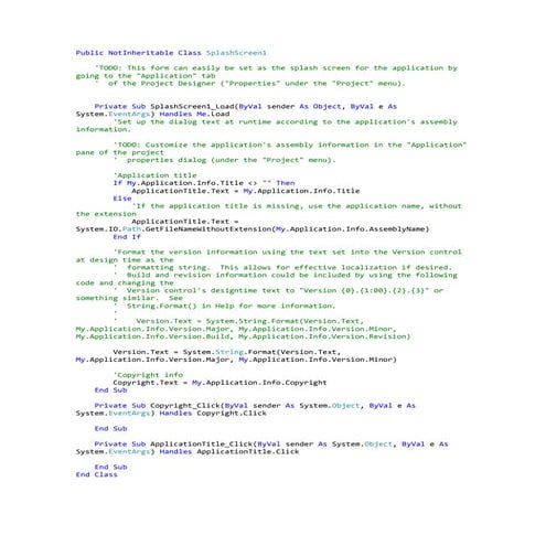 Código Splash Screen | PDF