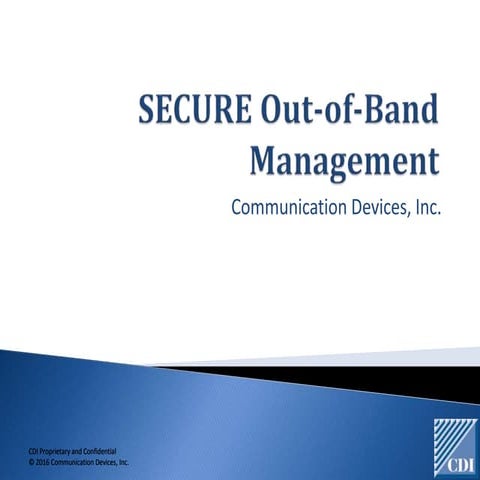 SECURE Out-of-Band Management | PPTX