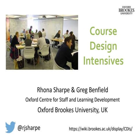 Course Design Intensives | PPTX | Undergraduate Education | College ...