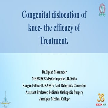 Congenital knee dislocation | PPTX