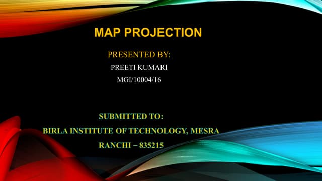GIS Map Projection | PPTX