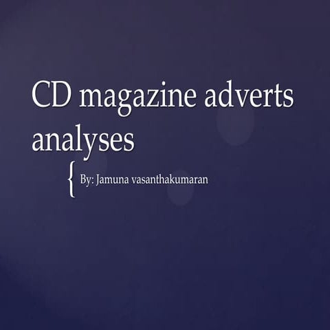 Cd magazine adverts | PPT