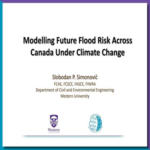 ICLR Friday Forum: Modelling of Future Flood Risk Across Canada (May 31, 2019) | PPT