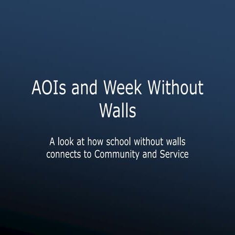 AOI and Week Without Walls | PPTX