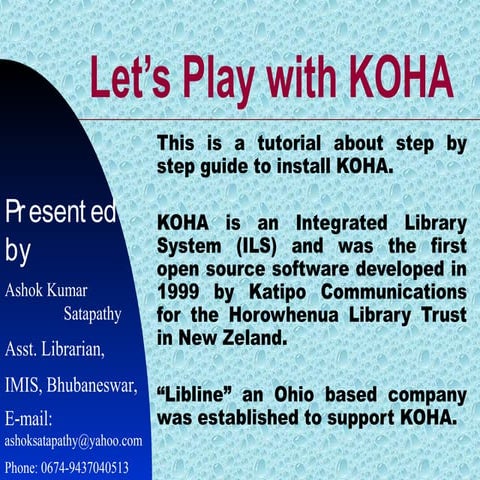 Let's Play with KOHA | PPT