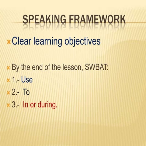 SPEAKING FRAMEWORK | PPTX