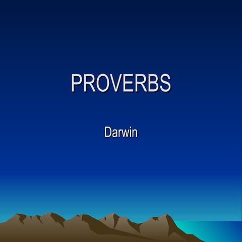 proverbs | PPT