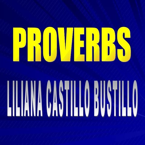 proverbs | PPT