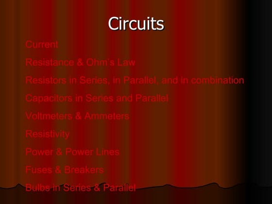 Combination of Resistors — Series and Parallel | Physics | PPTX
