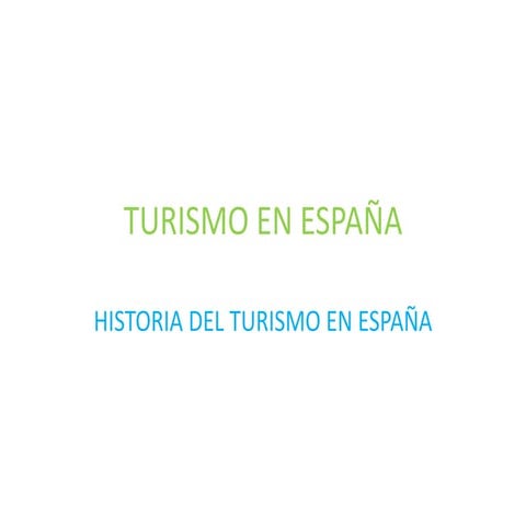 ÁREAS TURÍSTICAS EN ESPAÑA | PPT