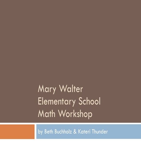 Math Workshop | PPT