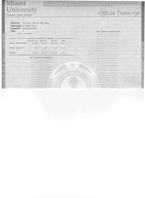 AU Transcripts | PPT