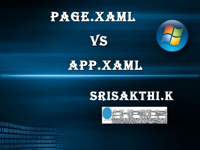 XAML pages | PPT XAML pages | PPT