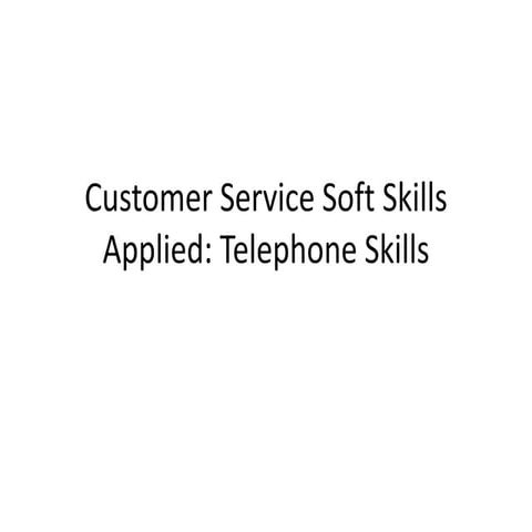 telephone skills | PPTX