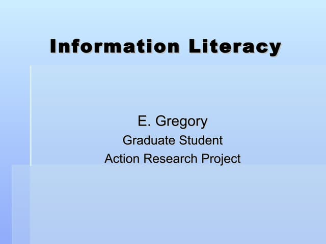 Information literacy powerpoint | PPTX