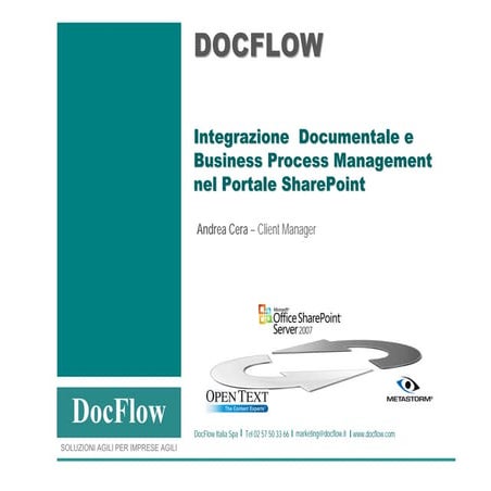 DOCFLOW - integrazione Document Management e Business Process Management nel portale SharePoint ...