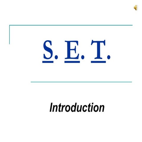 SET Orientation | PPT