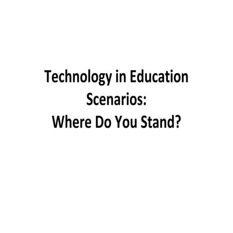 Tech In Ed Scenarios | PPT
